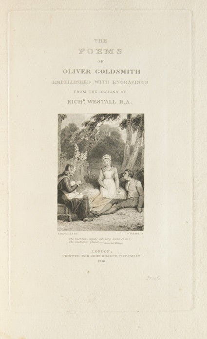 The Poems of … by Goldsmith, Oliver: (1816) One of 25 large paper ...
