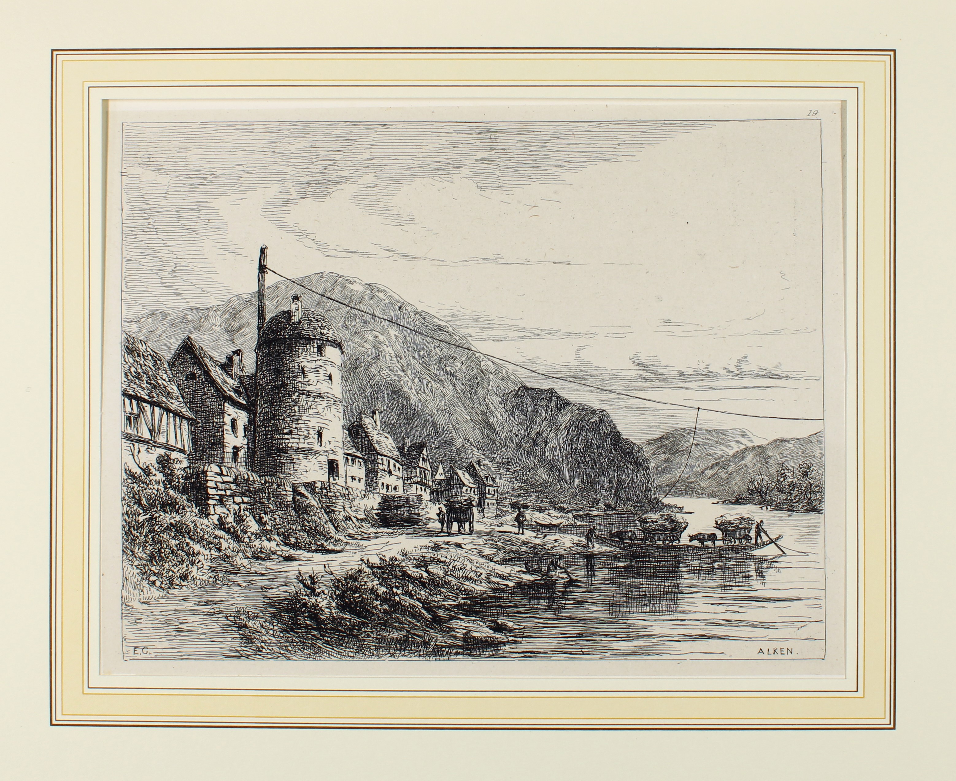 Alken. by Alken, Moselufer -: Art / Print / Poster | Antiquariat Peter ...