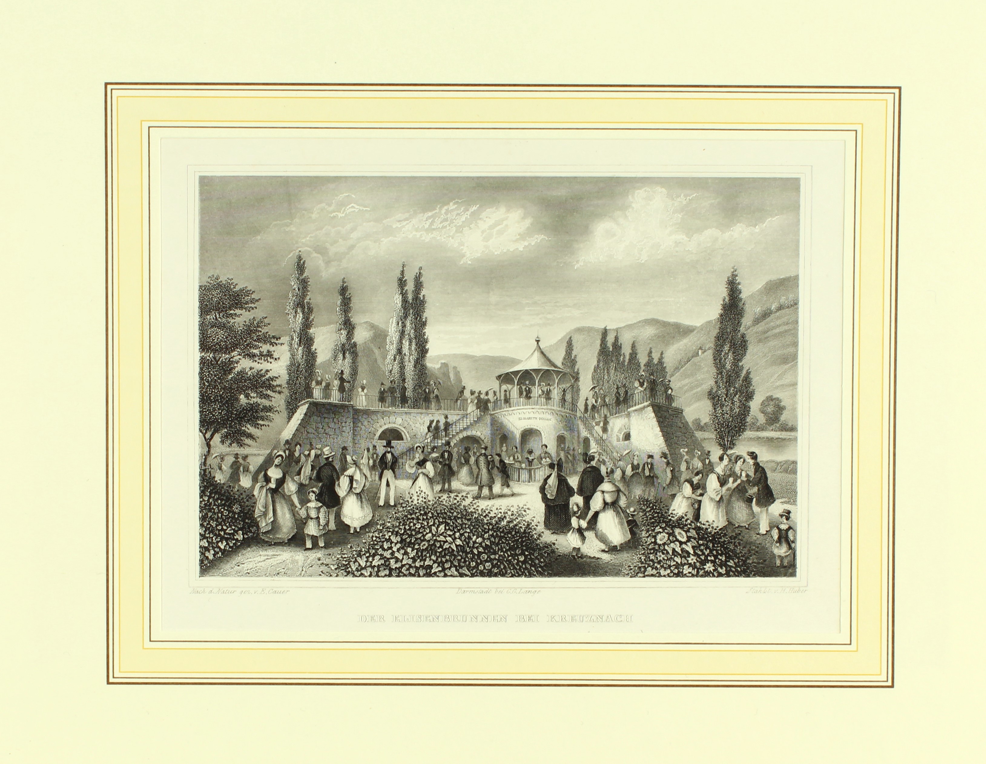 "Der Elisenbrunnen bei Kreuznach. Elisa Well near Kreuznach. Source d ...