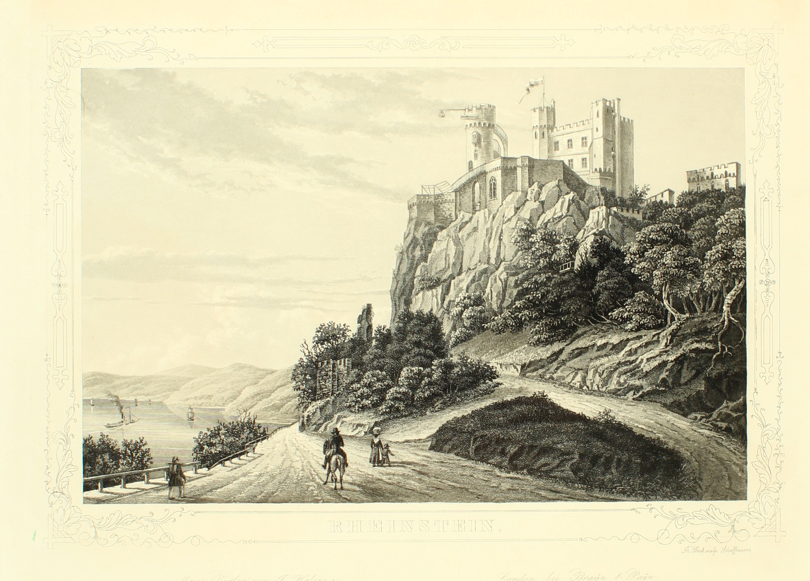 Rheinstein. by Rüdesheim, Rheinstein -: Art / Print / Poster ...