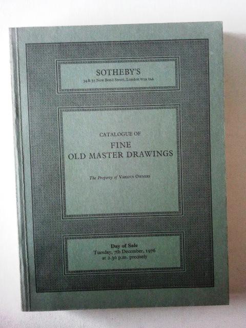Catalogue Of Fine Old Master Drawings Sotheby S Sale 7th Dec 1976 By