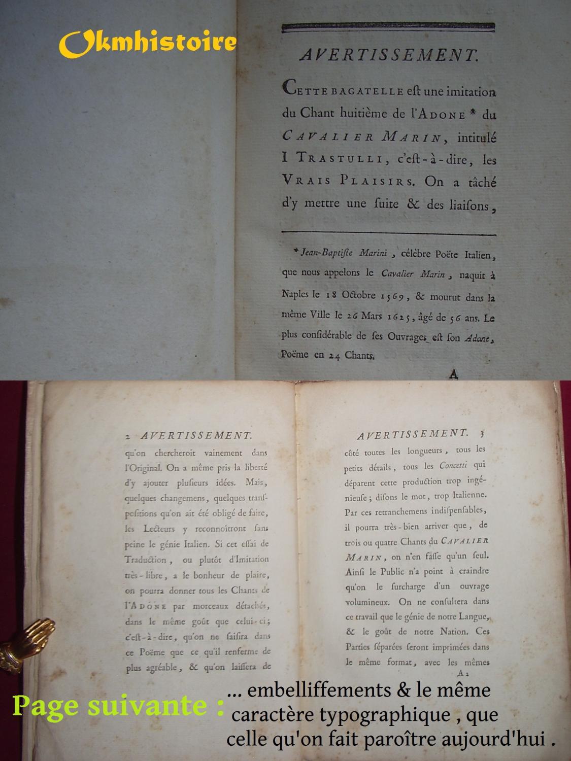 Adonis. by Fréron ( Elie ) & [ Catherine & Colbert Duc d'Estouteville ...