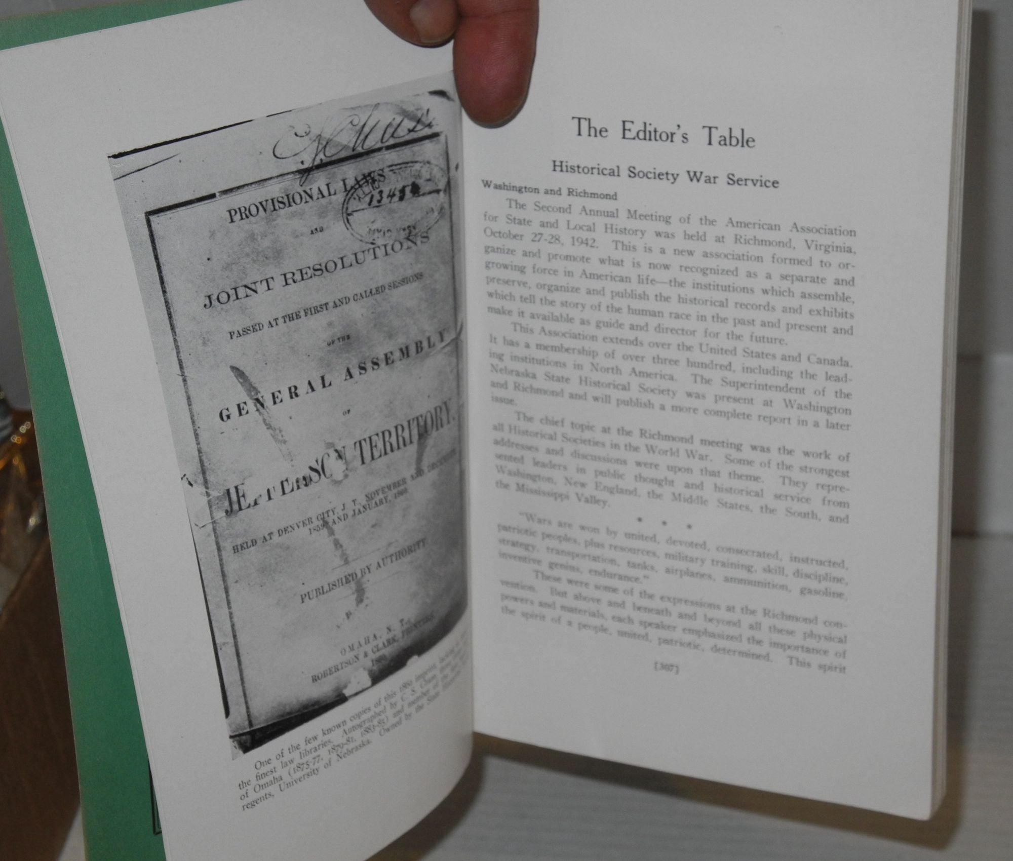 Nebraska history: a quarterly magazine, vol. xxii, no. 4, October ...