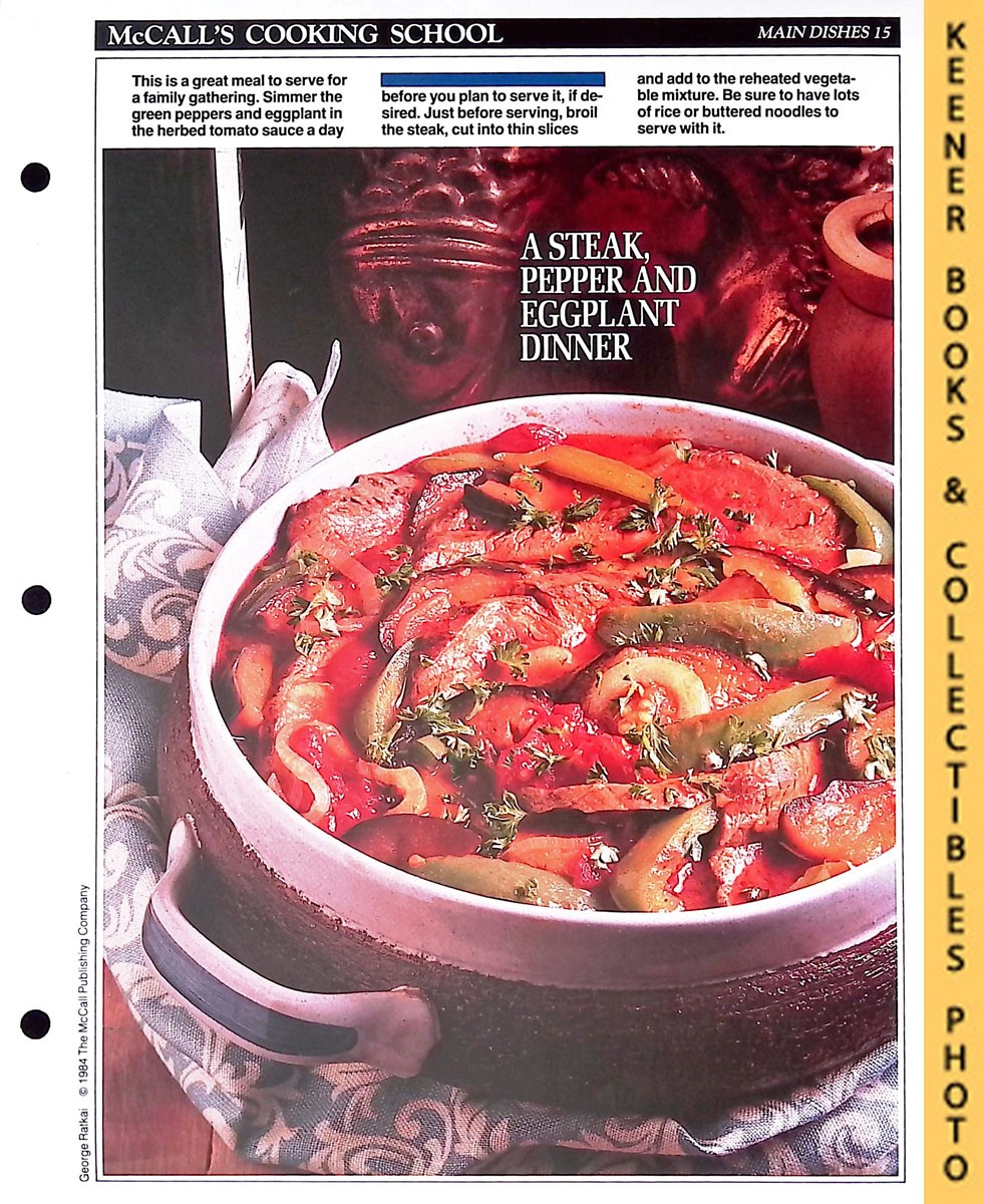 McCall's Cooking School Recipe Card: Main Dishes 15 - Beef With Peppers ...