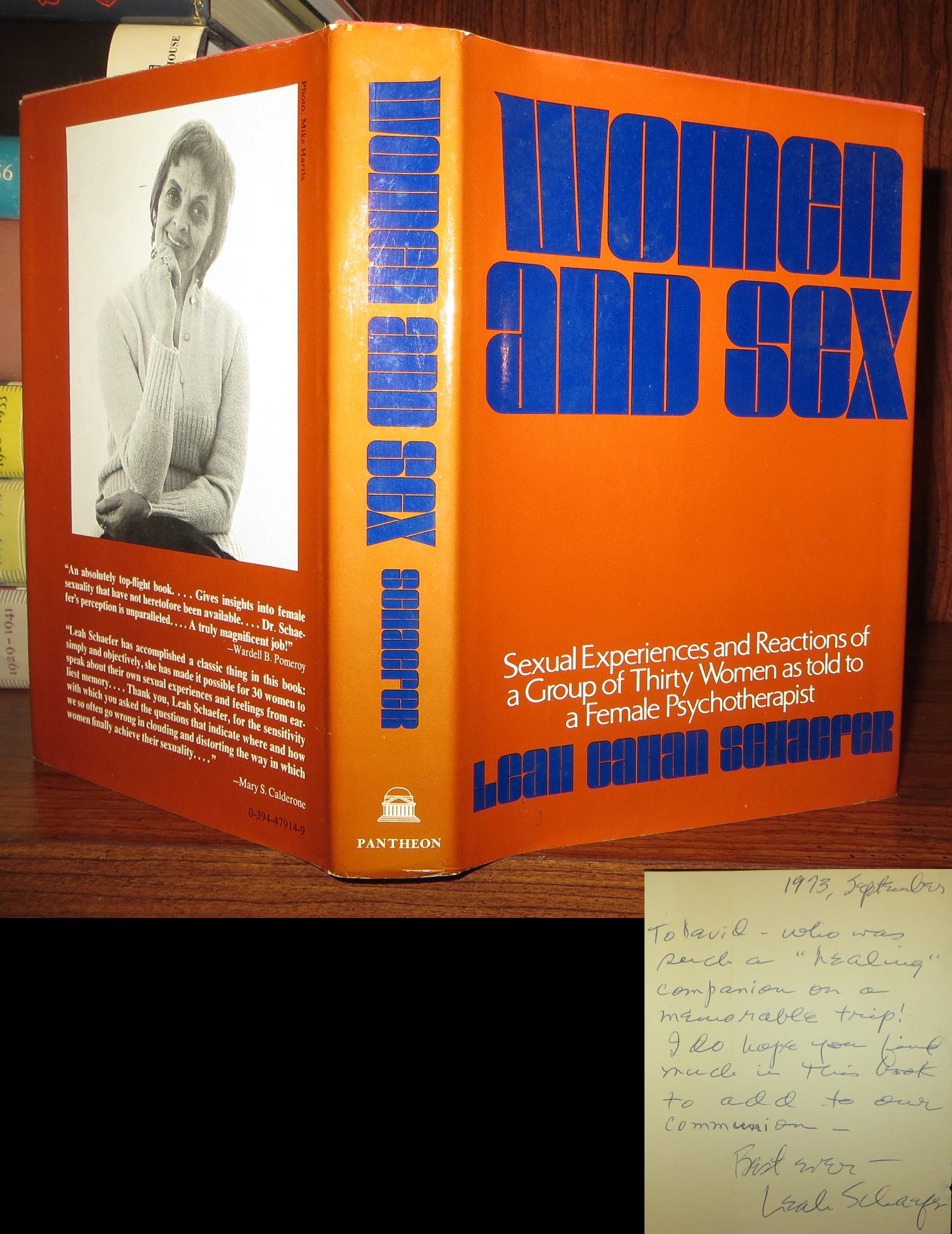 Women And Sex Signed 1st By Schaefer Leah Cahan Hardcover 1973 First Edition First Printing