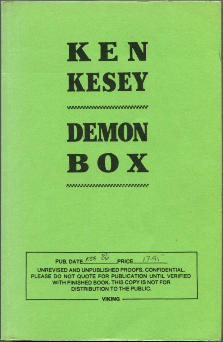 DEMON BOX by Kesey, Ken: (1986) Signed by Author(s) | Quill & Brush ...