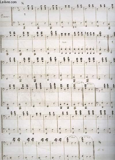 VALSE DE MILAN - PARTITION MANUSCRITE - POUR PIANO. de MUSARA ...