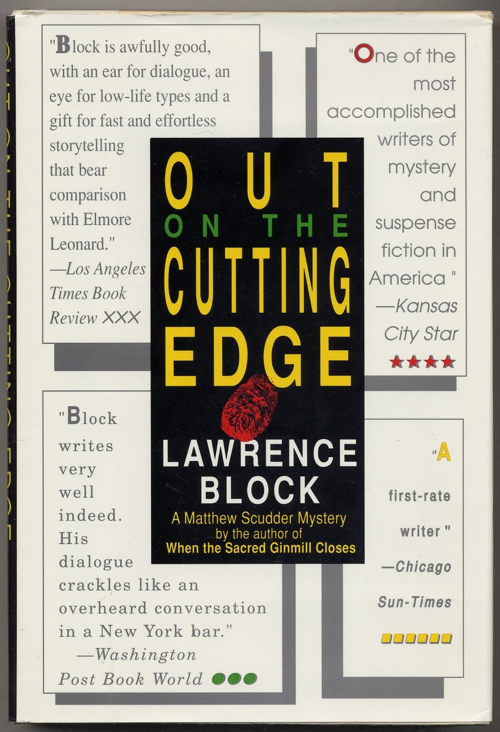 Out on the Cutting Edge by BLOCK, Lawrence: Near Fine Hardcover (1989 ...