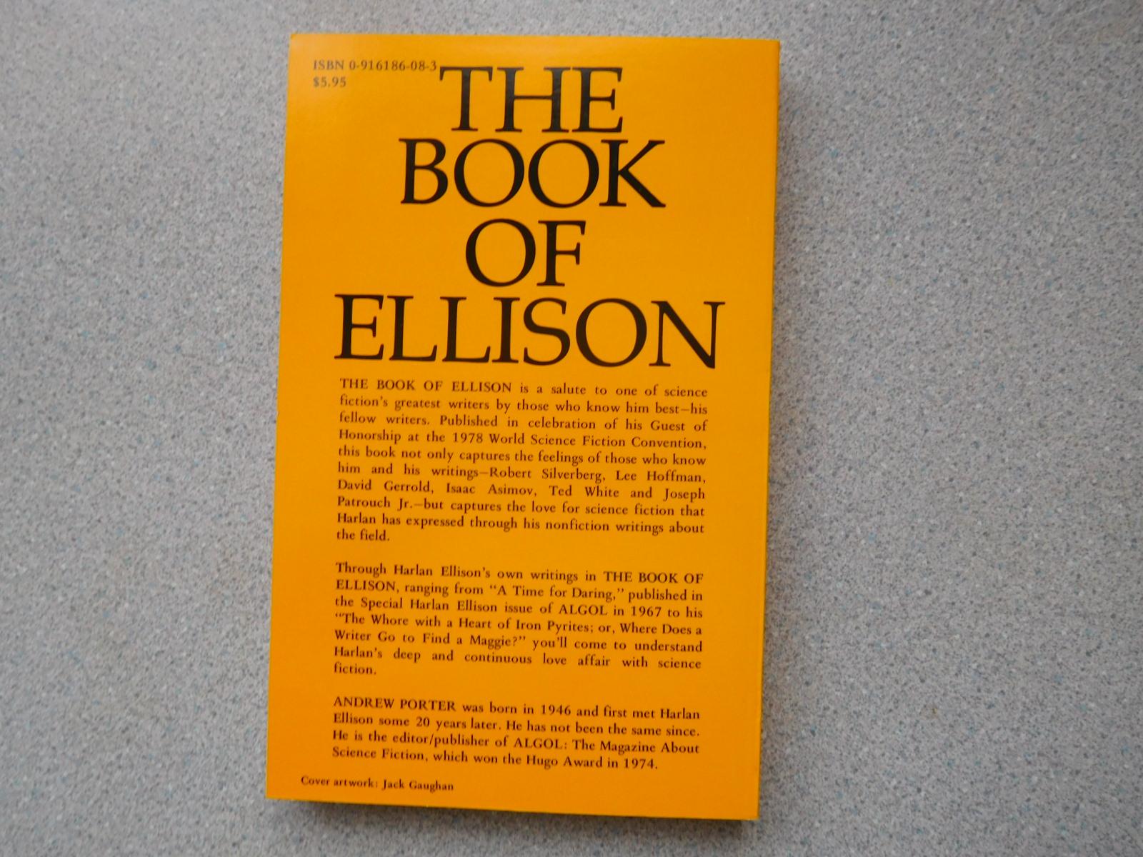 THE BOOK OF ELLISON (Pristine First Edition) Intro by Isaac Asimov par ...