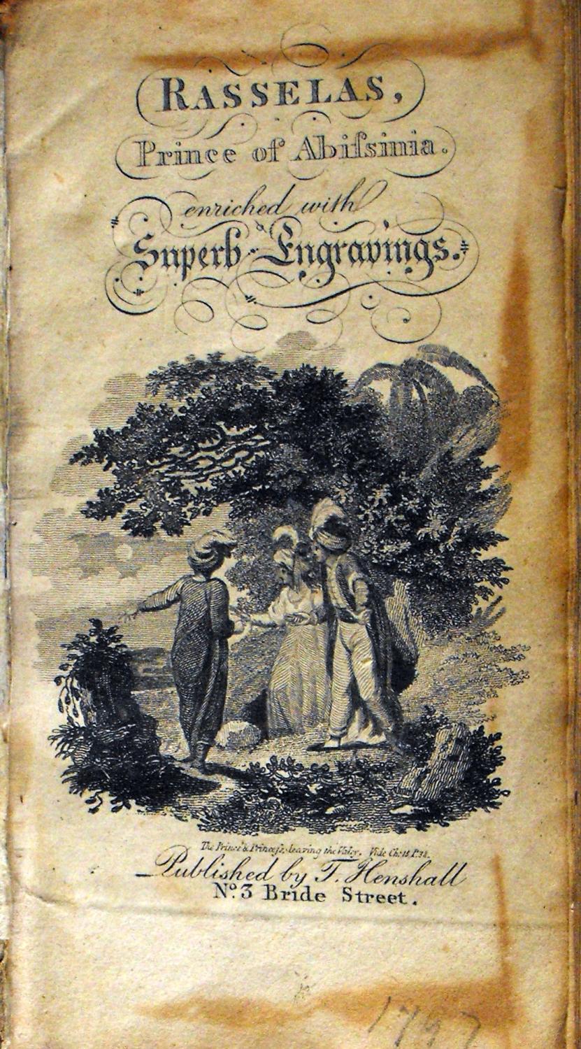 The History of Rasselas, Prince of Abissinia. A Tale. By Dr. Johnson ...