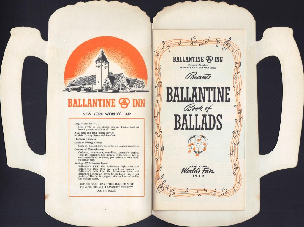 BALLANTINE INN PRESENTS BALLANTINE BOOK OF BALLADS New York World's ...