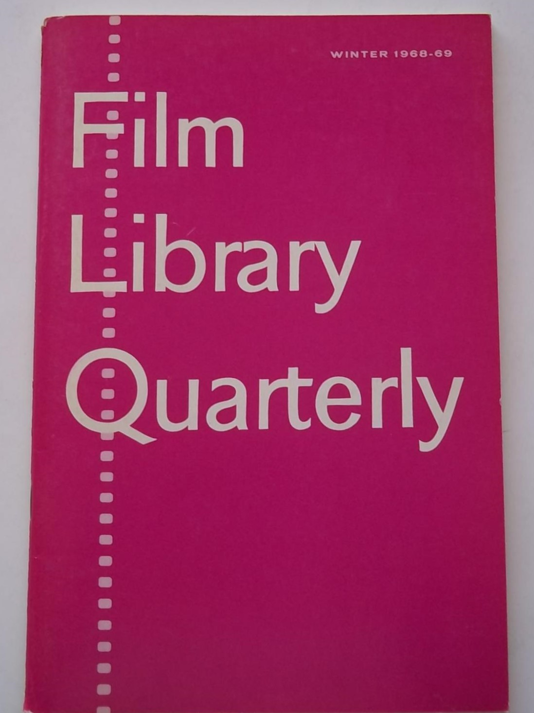 Film Library Quarterly Winter 1968-1969 (Vol. 2 #1) (Magazine) par Film ...