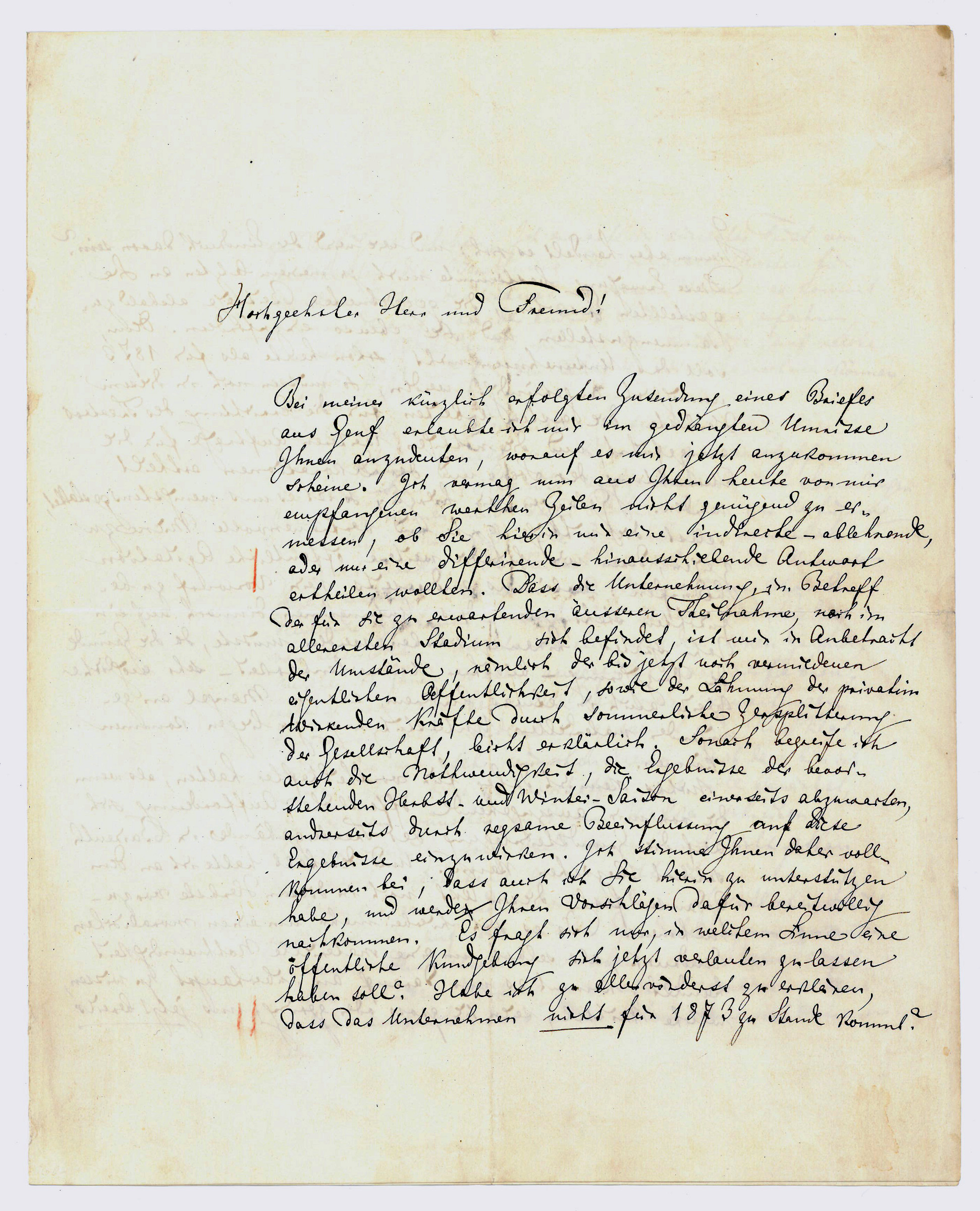 Autograph letter signed. von Wagner, Richard, German composer (1813 ...