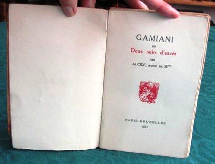 Gamiani ou Deux nuits d?excès. par MUSSET Alfred de: Bon Couverture ...