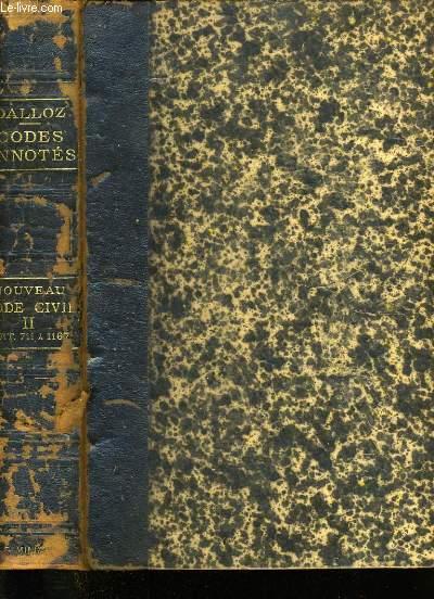 JURISPRUDENCE GENERALE DALLOZ. CODES ANNOTES. NOUVEAU CODE CIVIL. 2 ...