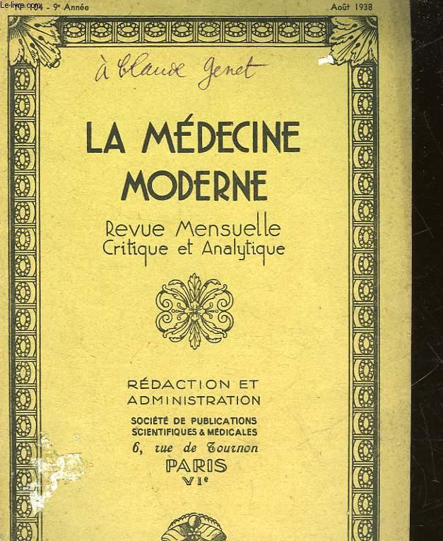 LA MEDECINE MODERNE - 9° ANNEE - N° 104 by COLLECTIF: bon Couverture ...