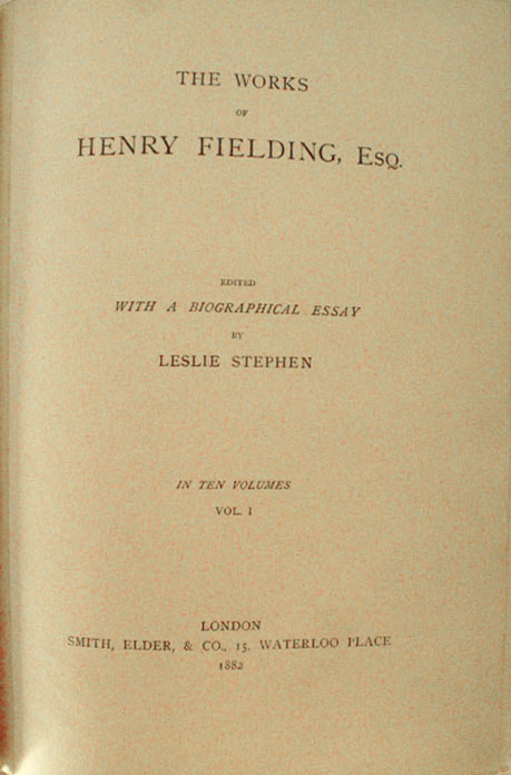 The Works of Henry Fielding, Esq. Edited with a Biographical Essay by ...
