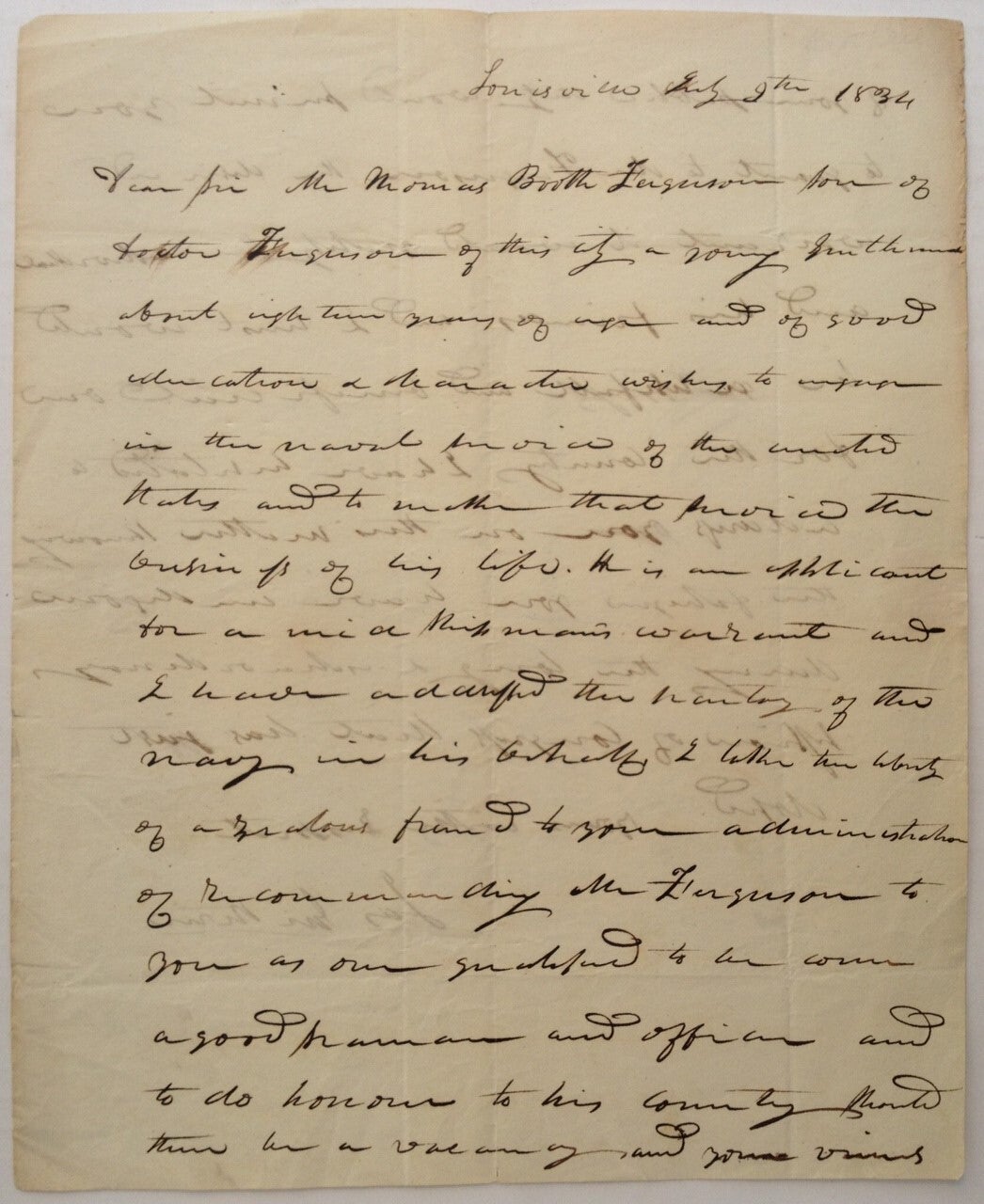 Autographed Letter Signed to President Andrew Jackson by GUTHRIE, James ...