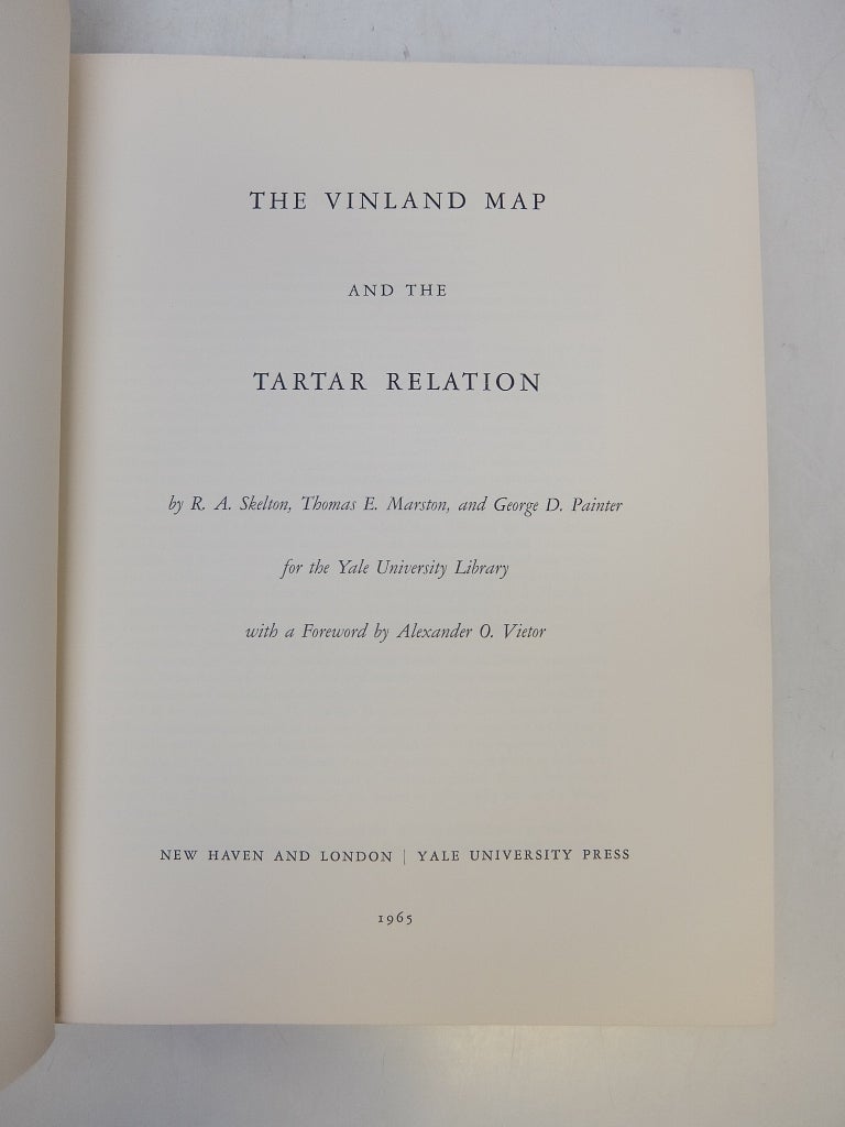 The Vinland Map And The Tartar Relation by SKELTON, R. A. et al., eds ...