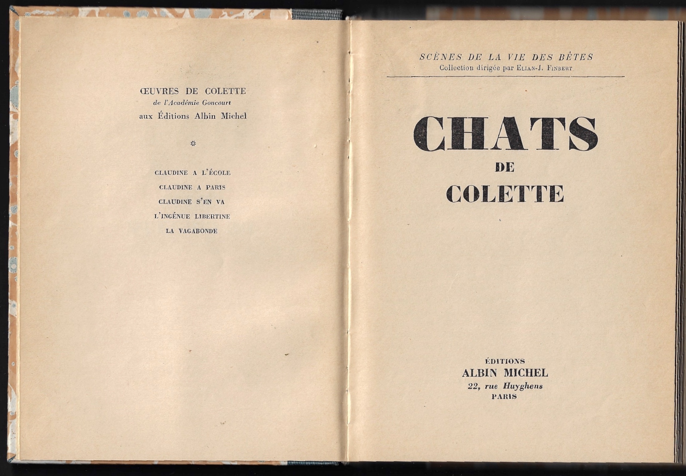 Scènes de la vie des bêtes CHATS DE COLETTE by Colette - Finbert, Elian ...