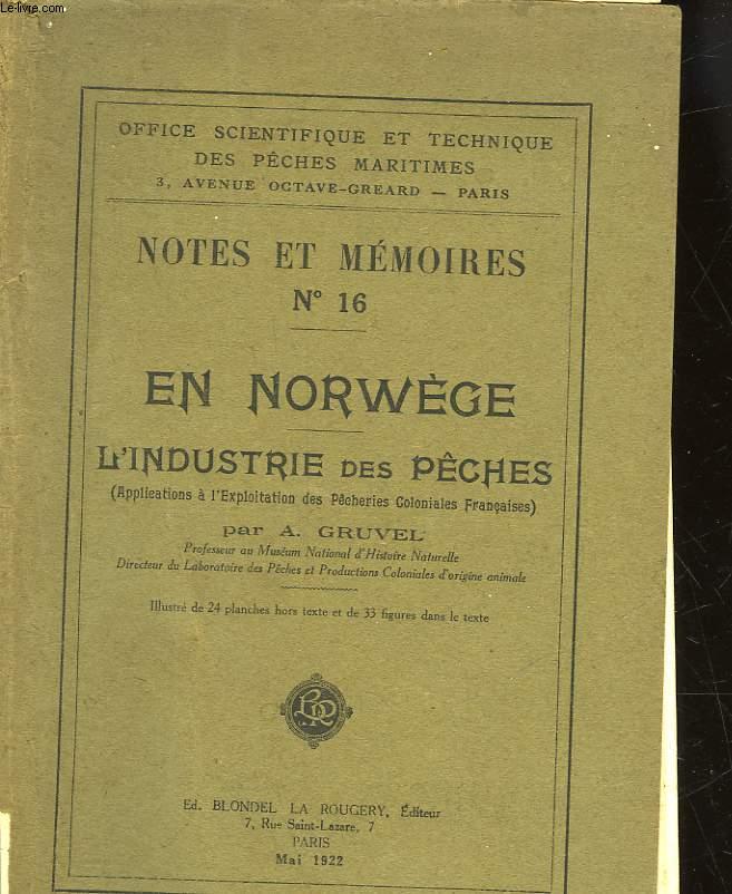 EN NORVEGE - L'INDUSTRIE DES PECHES von GRUVEL A.: bon Couverture ...