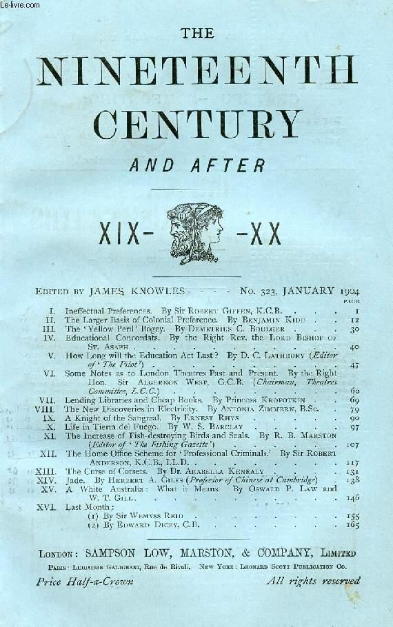 THE NINETEENTH CENTURY AND AFTER XIX-XX, N° 323, JAN. 1904 (Summary ...