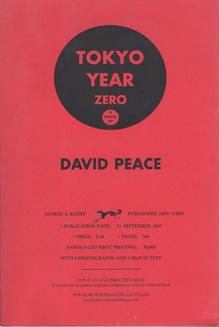 TOKYO YEAR ZERO. by Peace, David.: FINE (2007) | Bookfever, IOBA (Volk ...