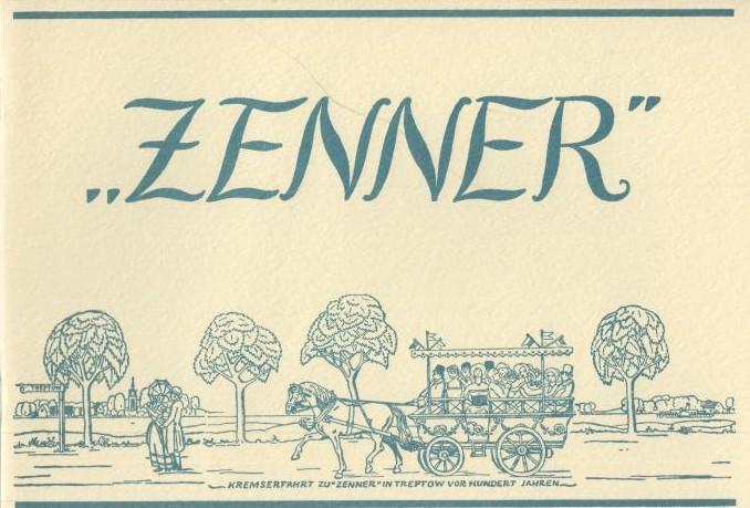 Zenner". (Berlin-Archiv, hrsg.v. Hans-Werner Klünner und Helmut Börsch ...