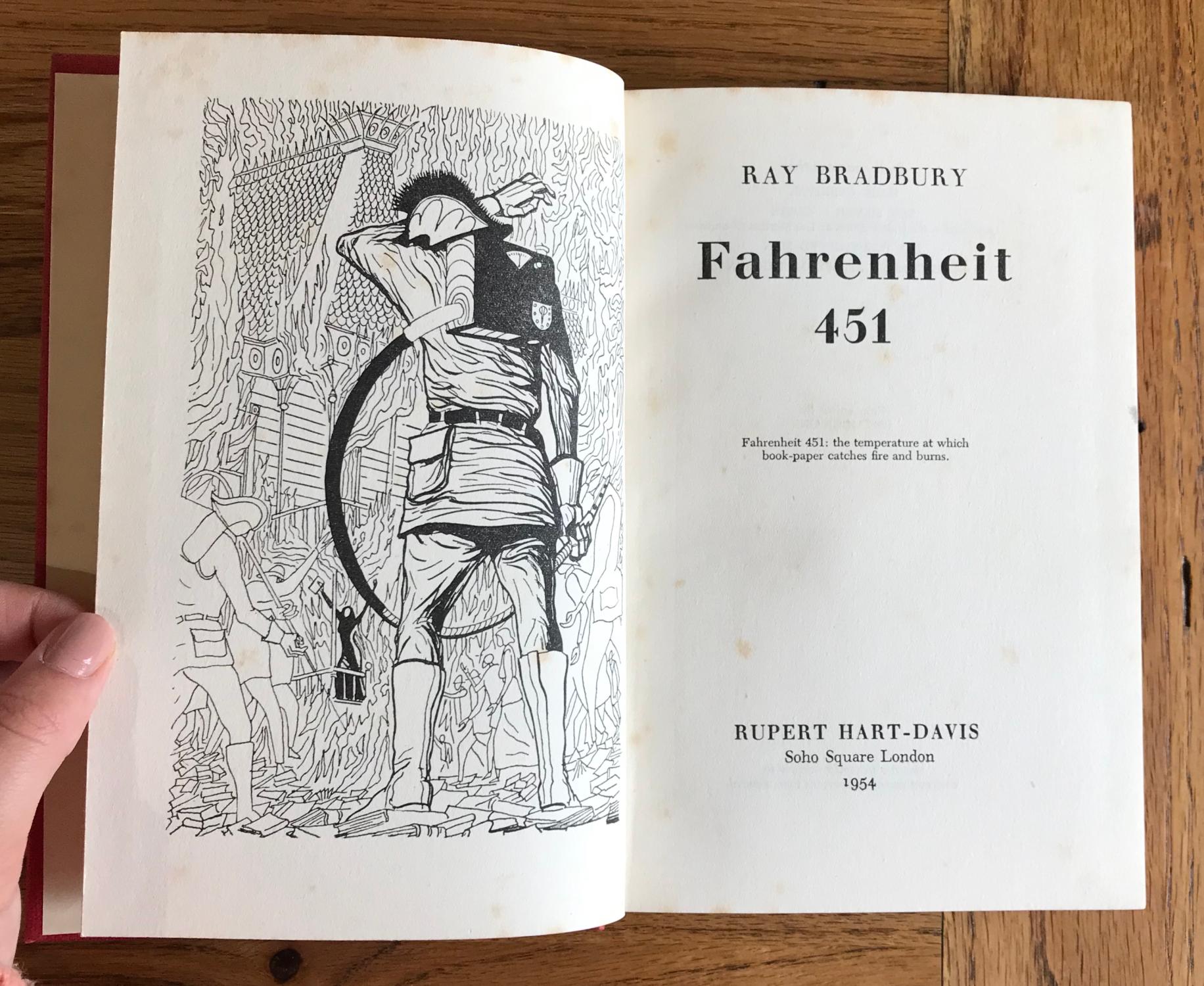 FAHRENHEIT 451 by BRADBURY RAY: Hard Cover (1954) First Edition ...
