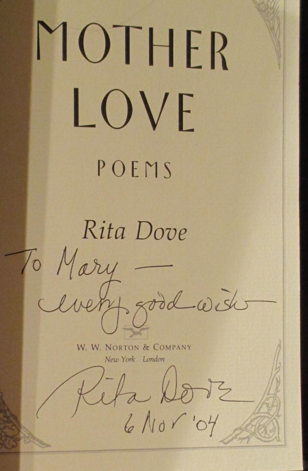 Mother Love; Thomas and Beulah; Museum by Dove, Rita: Near Fine Soft ...