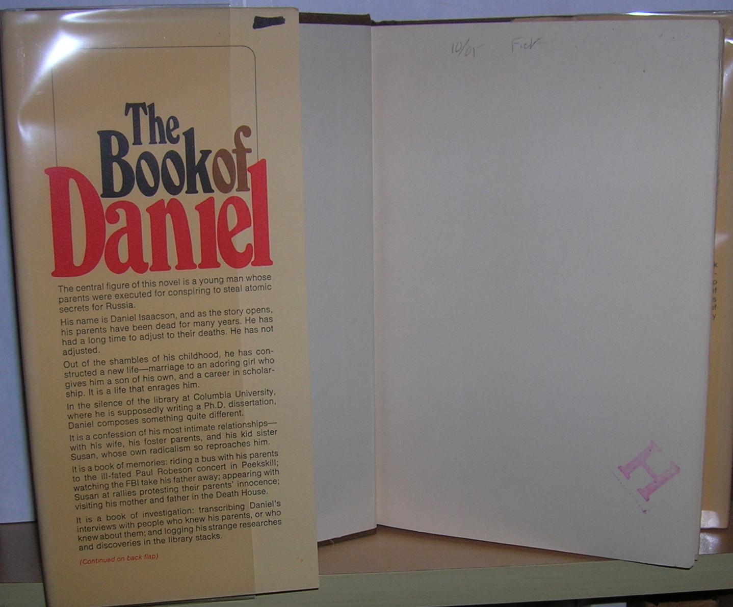 The Book of Daniel by Doctorow, E.L.: Very Good Hardcover (1971) 1st ...