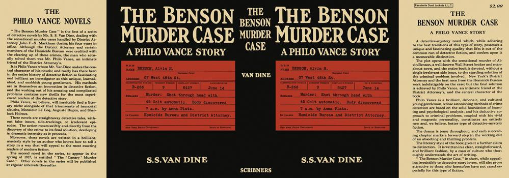 The Benson Murder Case by Van Dine, S.S.: Fine Hardcover (1926) 1st ...