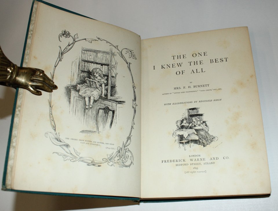 The One I Knew Best Of All. With Illustrations by Reginald Birch. by ...