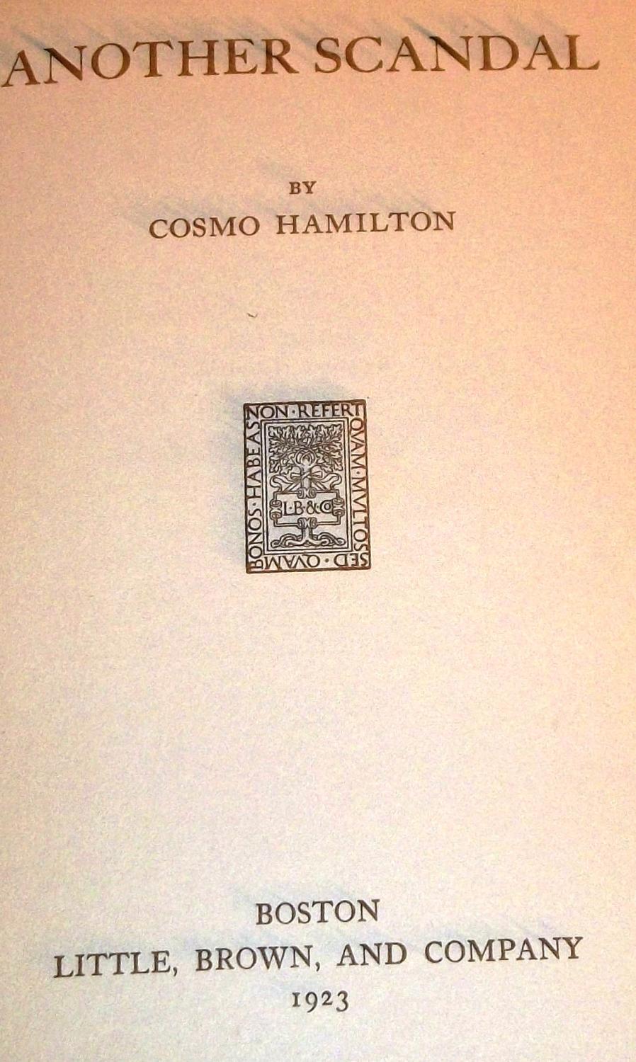 Another Scandal by Cosmo Hamilton: (1923) | My Book Heaven