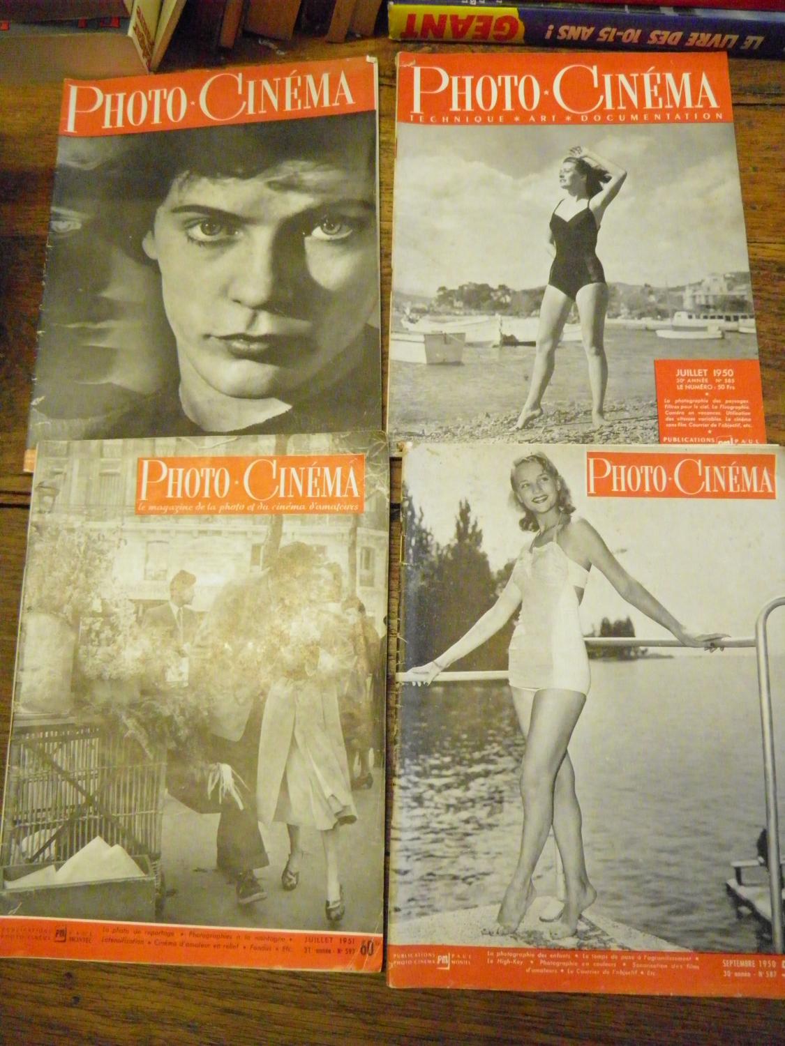 Photo cinéma - Lot de 4 magazines : juillet , septembre, octobre 1950 ...