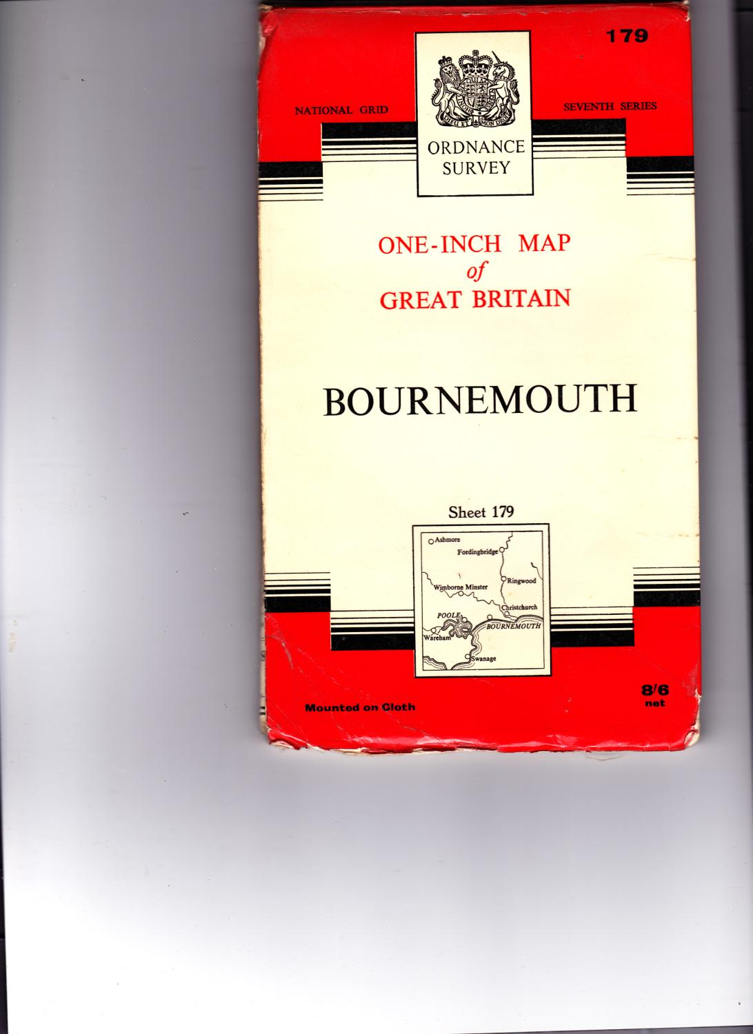 Ordnance Survey One-inch Map of Great Britain. Bournemouth. National ...