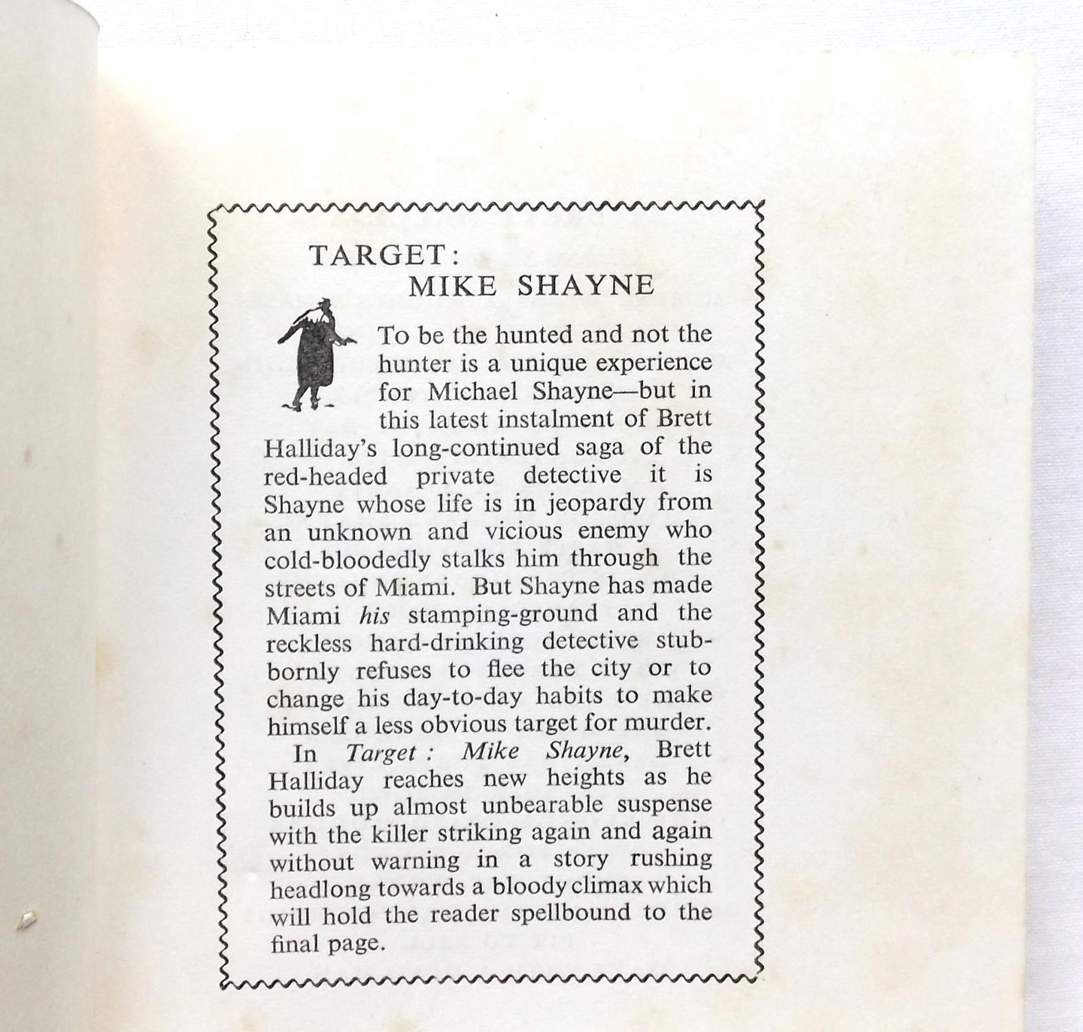 Target: Mike Shayne by Halliday, Brett: Very Good_ Hard Cover (1960 ...