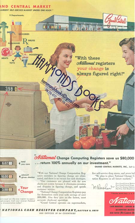 Advertisement for National Cash Registers - Grand Central Market - a ...