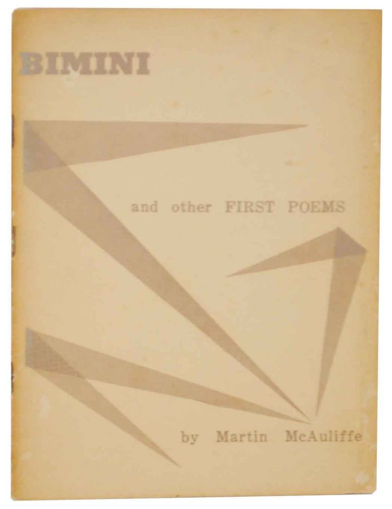 Bimini and other First Poems by McAULIFFE, Martin: (1952) | Jeff Hirsch ...