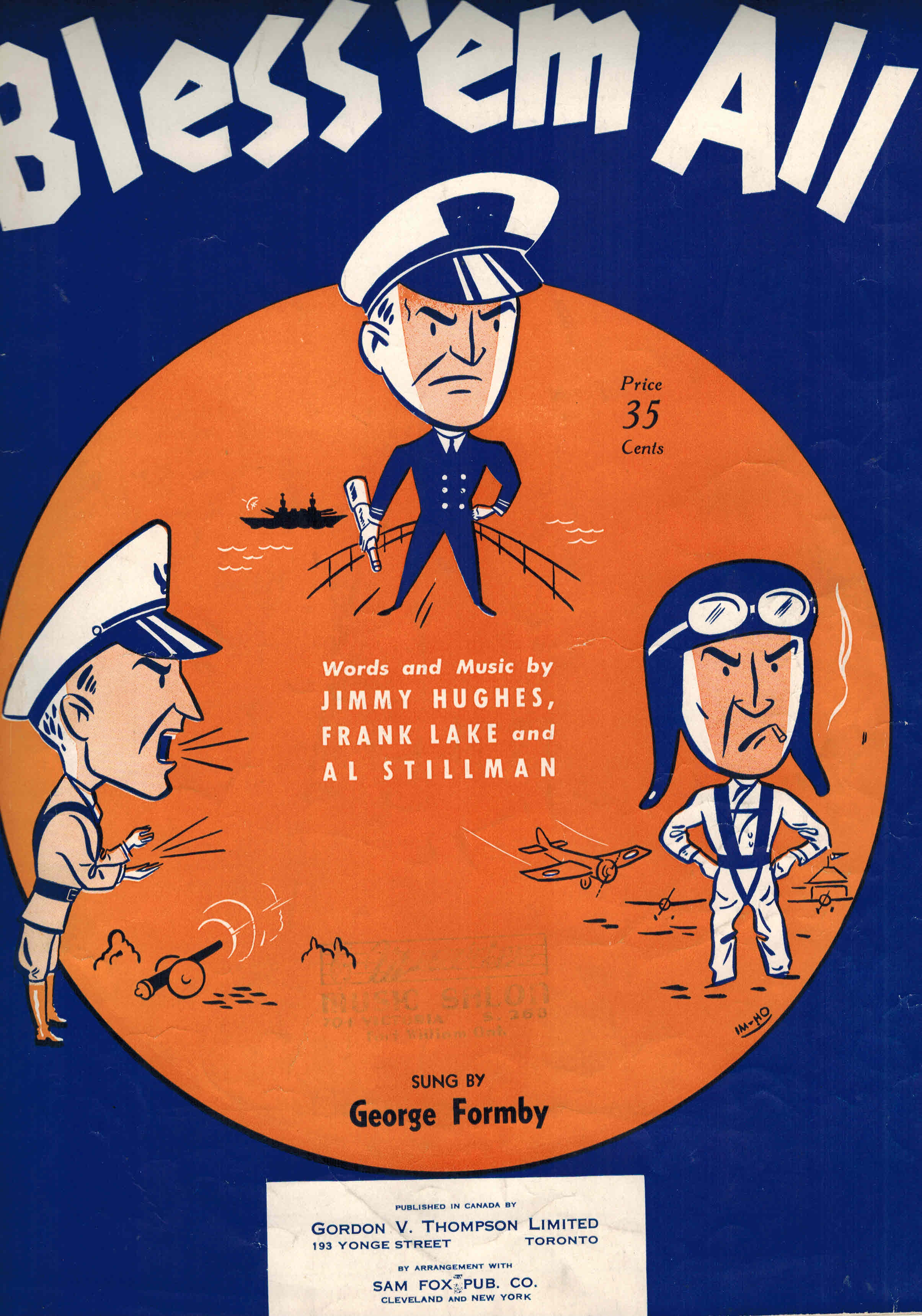 Bless 'em ( Them ) All - Vintage Sheet Music by Hughes, Jimmy ; Lake ...