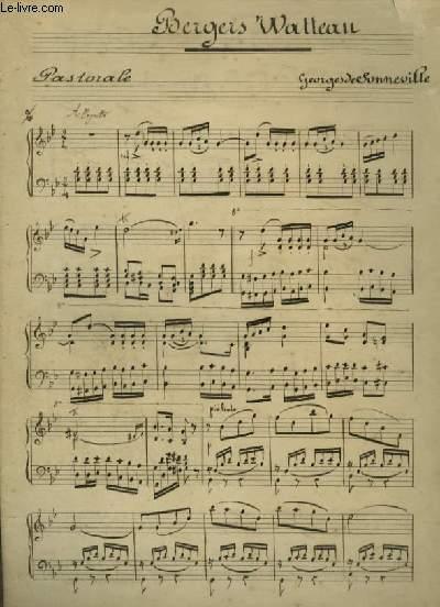 PARTITIONS MANUSCRITES : BERGERS WATTEAU - PASTORALE POUR PIANO ...
