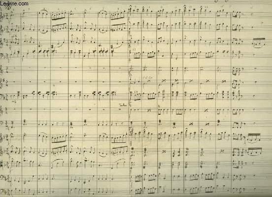 PARTITION MANUSCRITE : PUR LOUIS XV - MENUET POUR FLUTES + HAUTBOIS ...