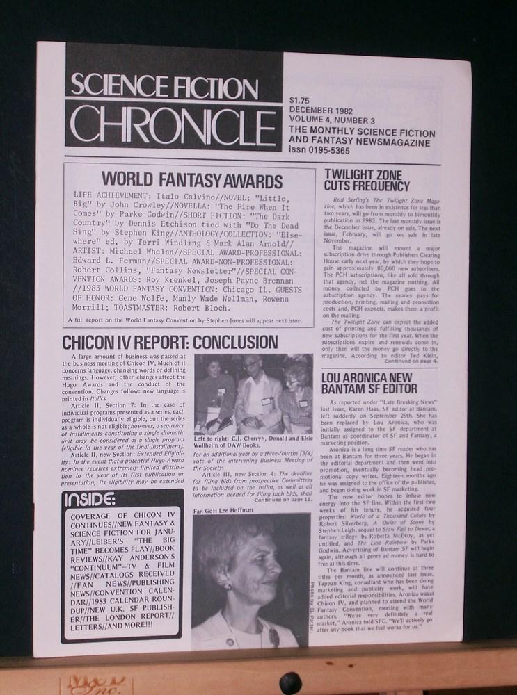 Science Fiction Chronicle December 1982 (Volume 4 #3) by Porter, Andrew ...