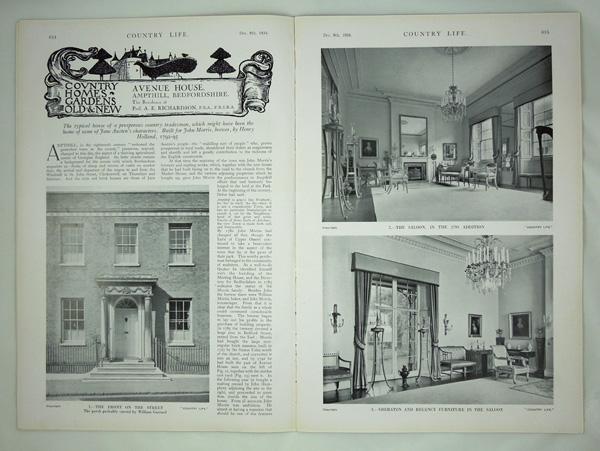 Original Issue of Country Life Magazine Dated December 8th 1934, with a ...