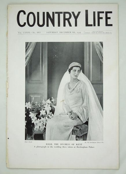 Original Issue of Country Life Magazine Dated December 8th 1934, with a ...