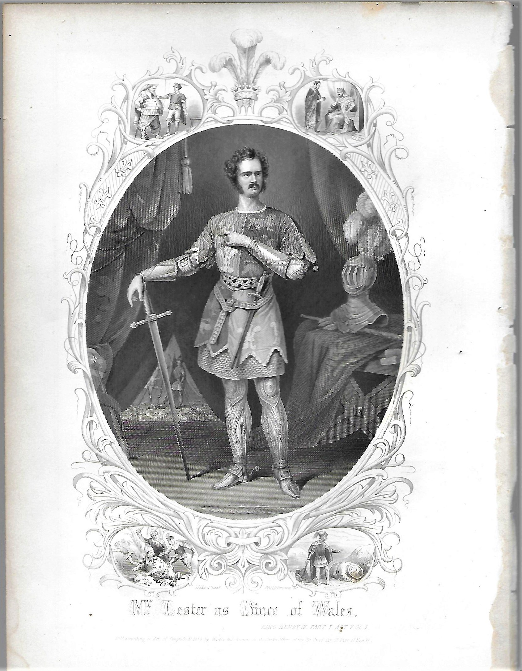 John Lester as Prince of Wales, Steel Engraving von Lester, John (1820 ...