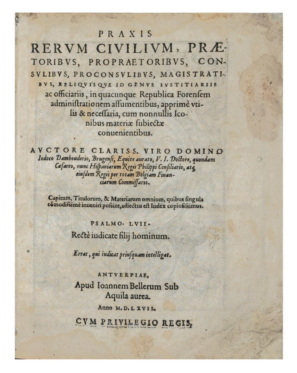 Praxis Rerum Civilium, praetoribus, propraetoribus, consulibus ...