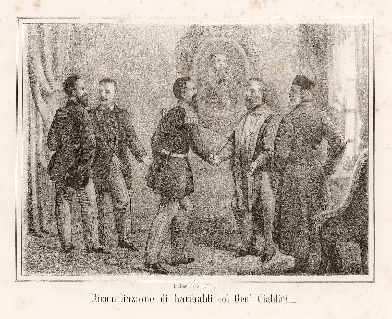 Riconciliazione di Garibaldi con Gen.le Cialdini von Terzaghi Fratelli ...