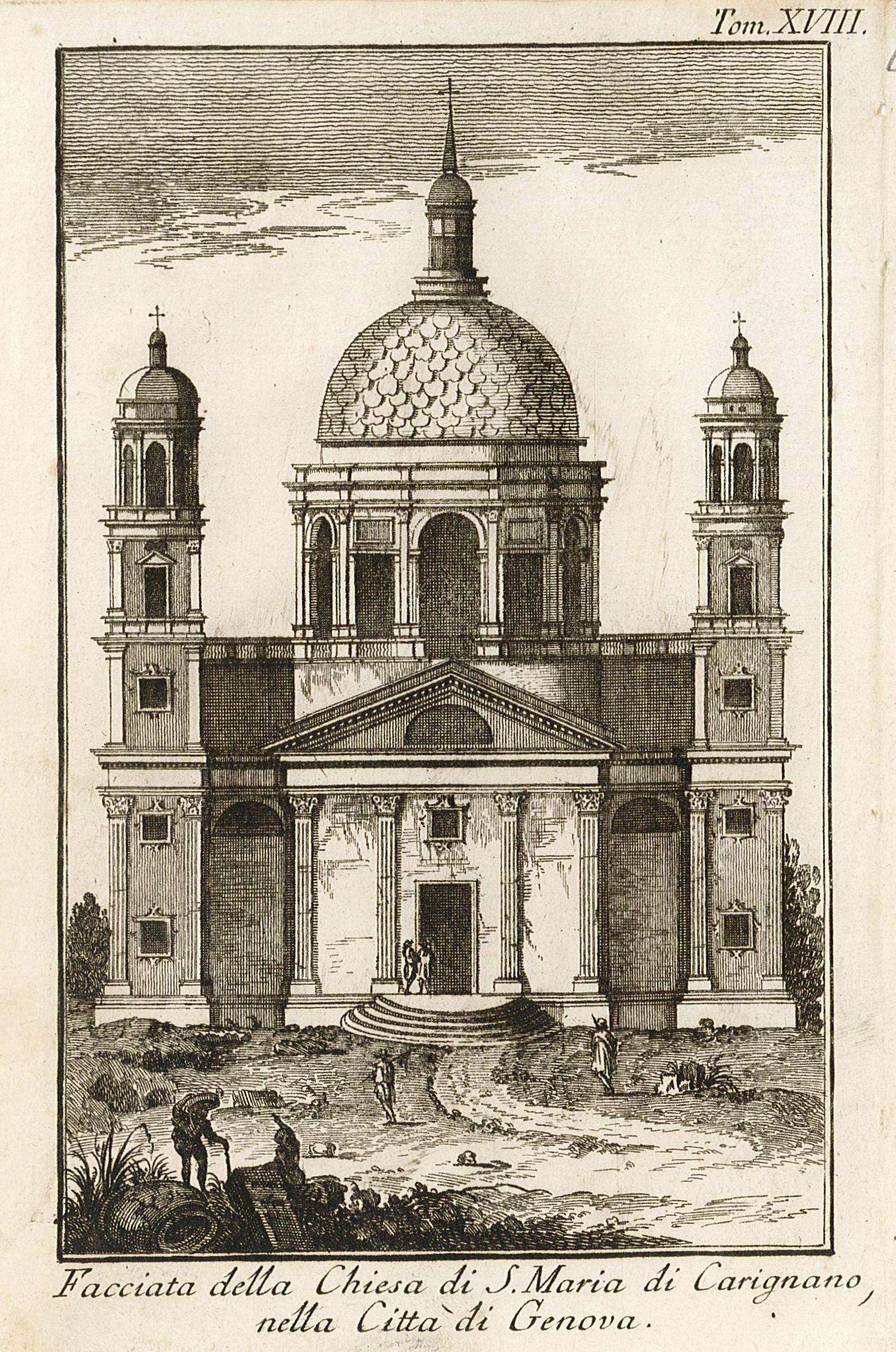 Facciata della Chiesa di S. Maria di Carignano nella Città di Genova by ...