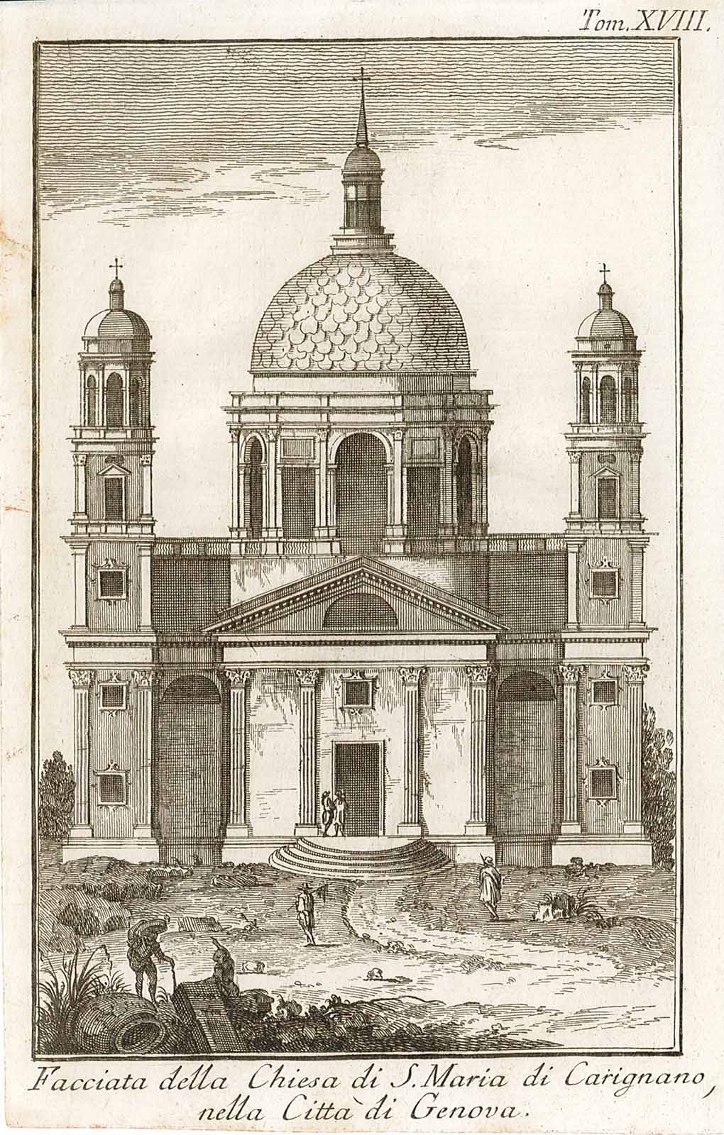 Facciata della Chiesa di S. Maria di Carignano nella Città di Genova by ...